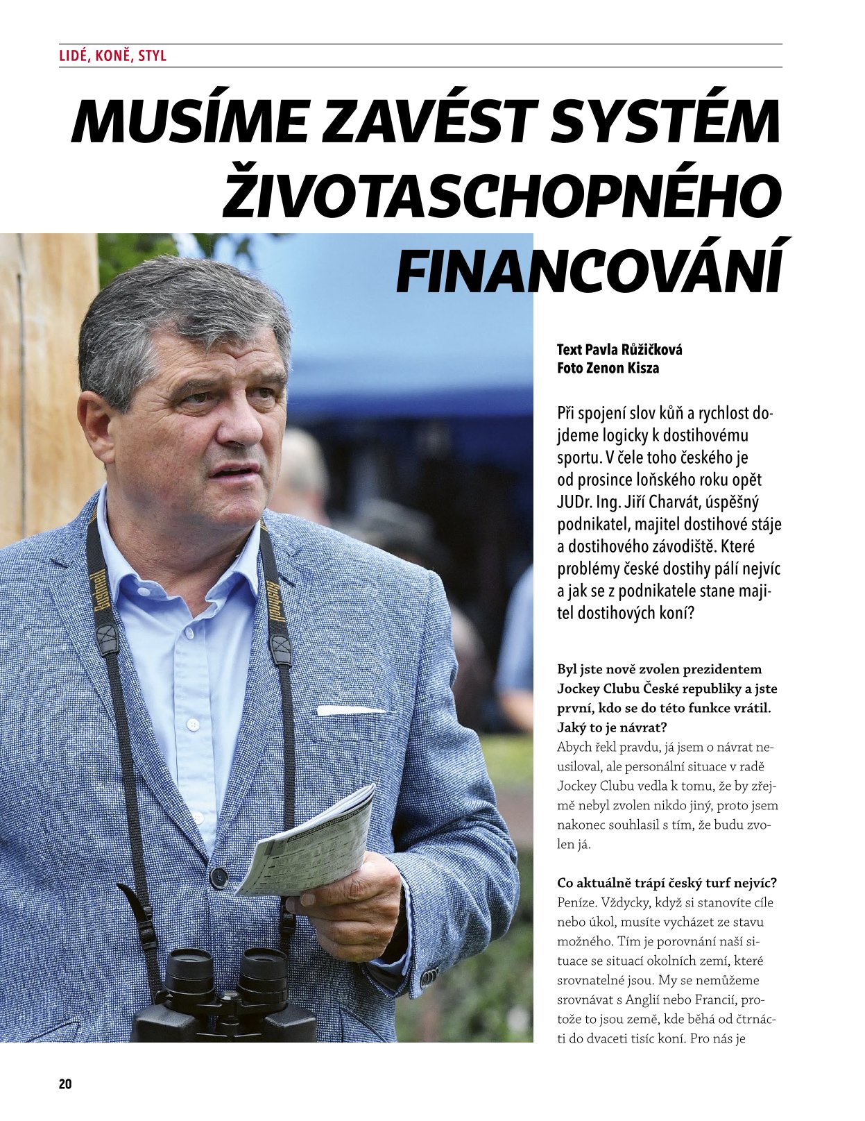 Musíme zavést systém životaschopného financování | CHARVÁT Group s.r.o.