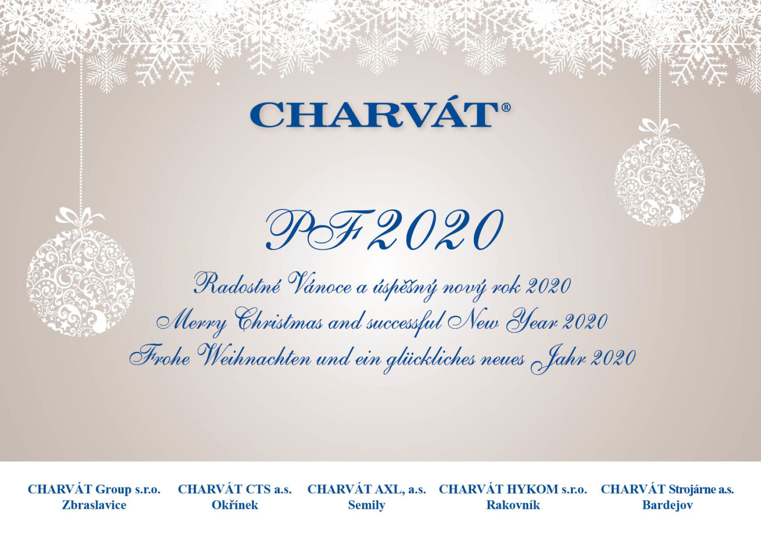 PF 2020 | CHARVÁT Group s.r.o.