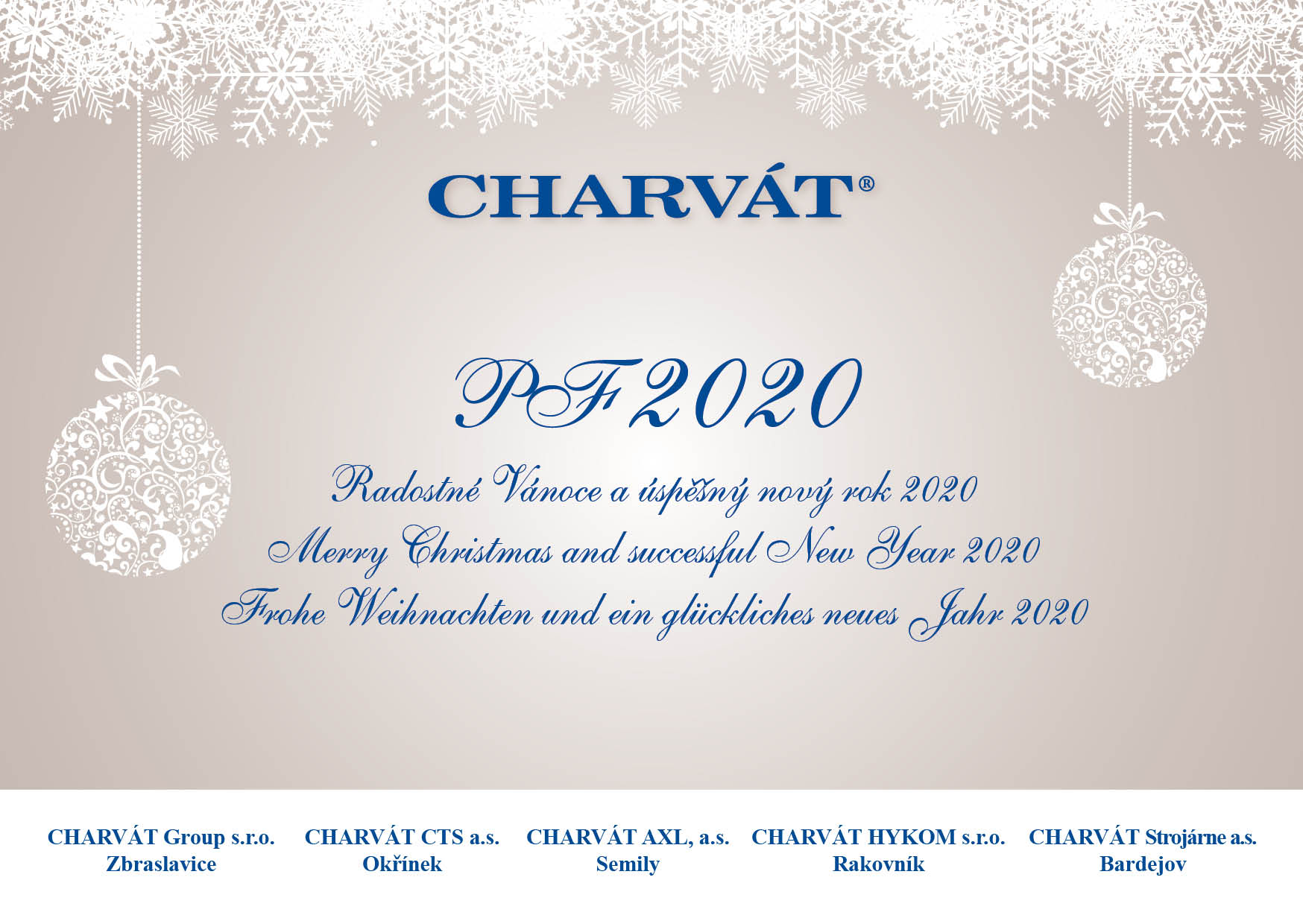 PF 2020 | CHARVÁT Group s.r.o.